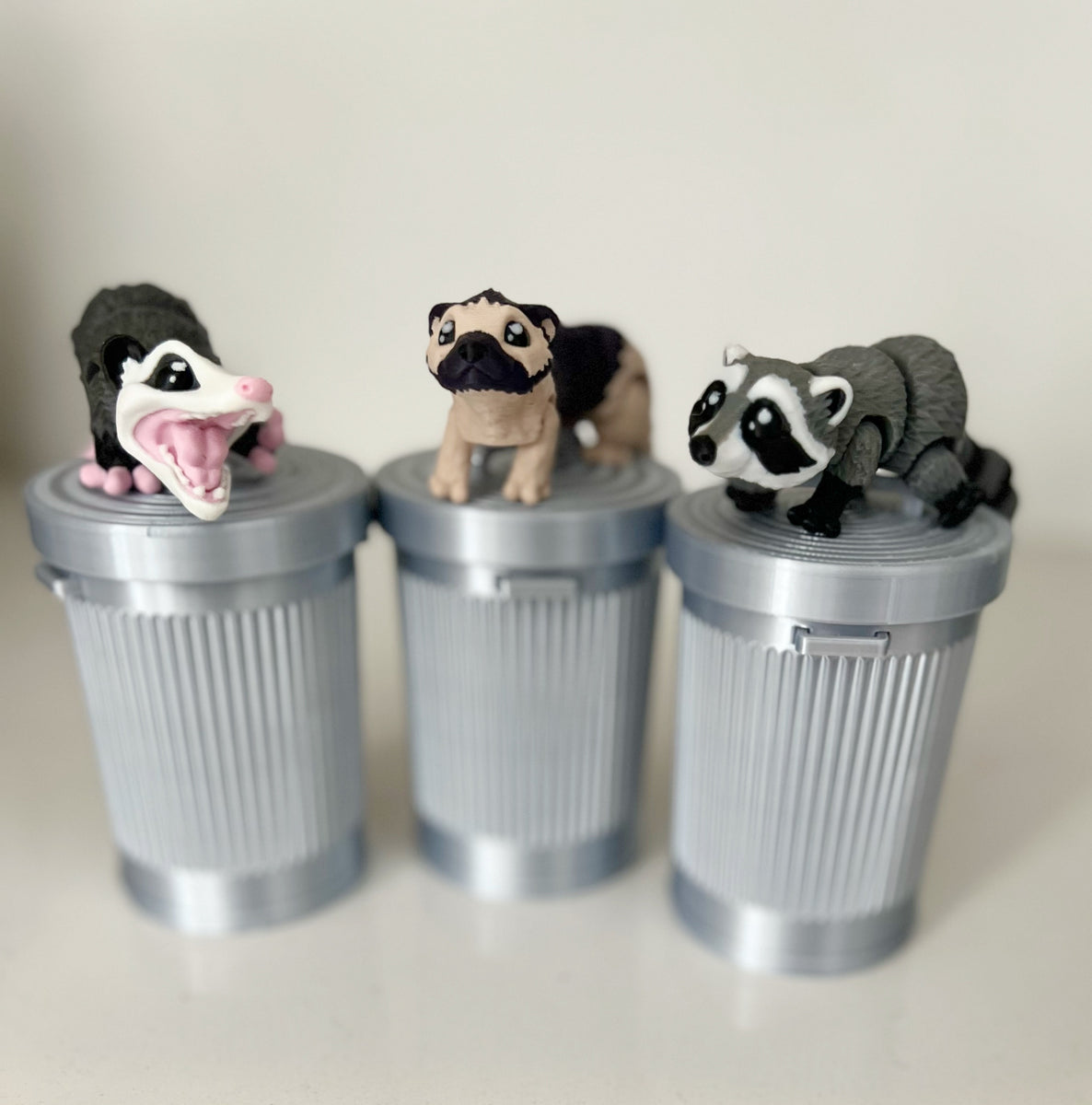 Adorable 3D Printed Trash Pets - Raccoon, Possum, Ferret – Canadian Cutters