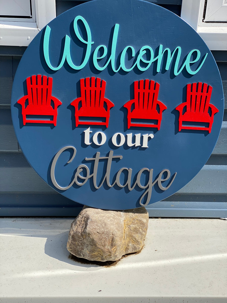Customizable Welcome to Our Cottage Sign – Canadian Cutters