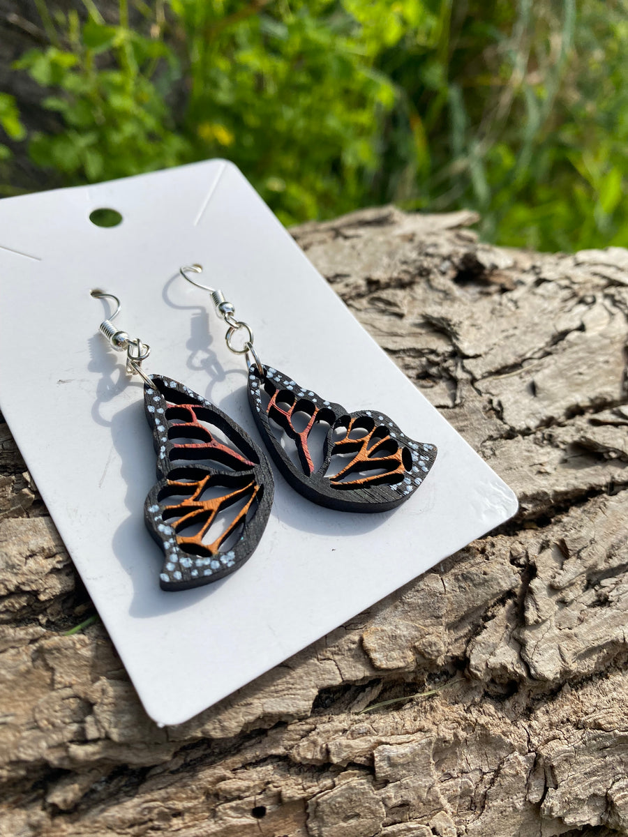 Monarch Butterfly Wing Earrings – Canadian Cutters